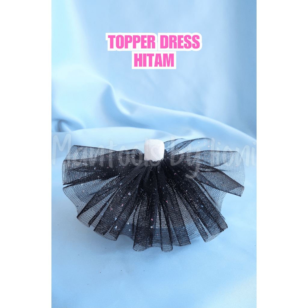 Jual TOPPER DRESS HITAM DEKORASI KARAKTER KUE CAKE | Shopee Indonesia