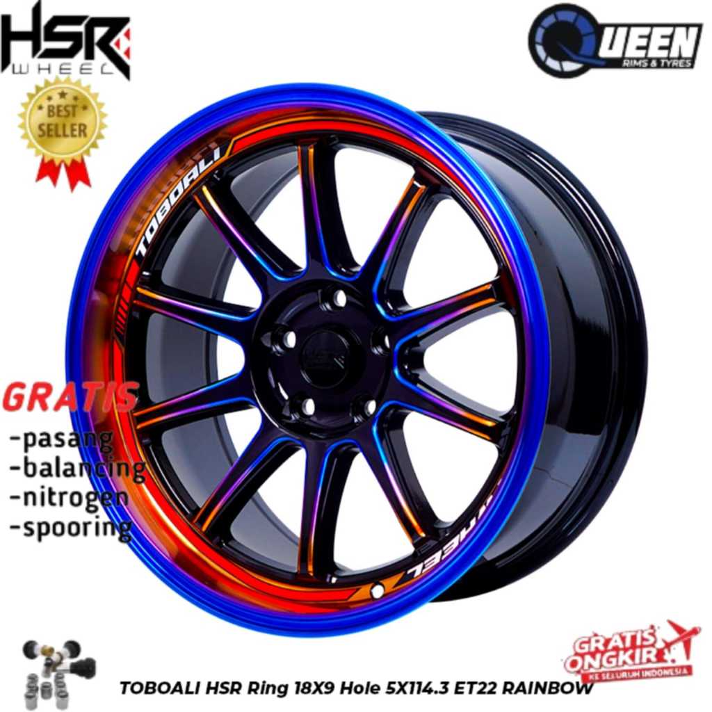 Jual Velg Mobil Racing R18 HSR TOBOALI Buat Innova Brv Crv Accord Juke zenix Xpander Rush Ring ...