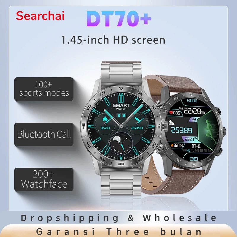 Jual Garansi 3 Bulan DT Smartwatch Original 1.45inch Bluetooth Call 100 ...