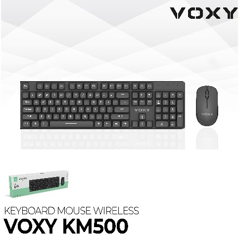 Jual Keyboard Mouse Wireless Combo VOXY KM500 | Shopee Indonesia