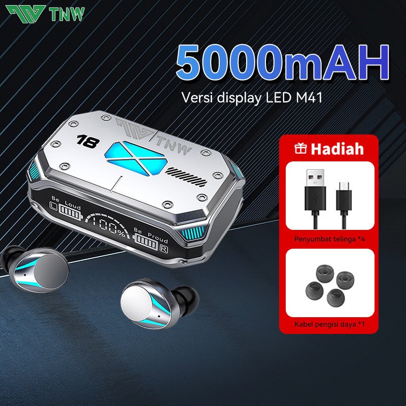 Jual TNW M41 Headset Bluetooth Earbuds TWS Gaming Headphones Noise ...