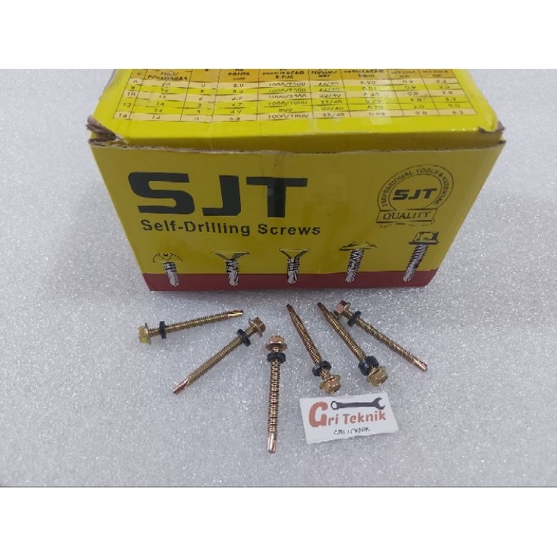 Jual SELF DRILLING SCREWS SJT / BAUT ROOFING SJT UKURAN 16 MM, 20 MM ...