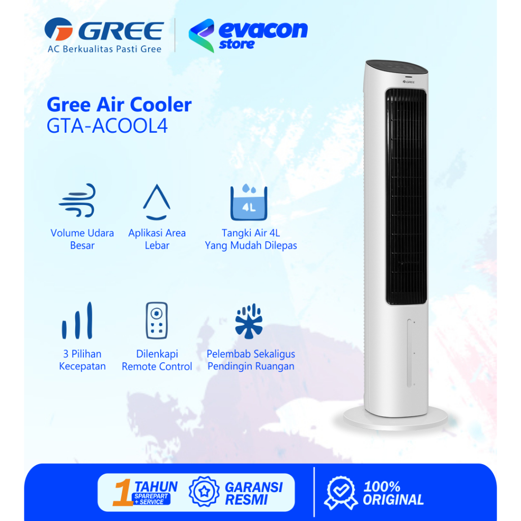 Jual GREE - FLIFE Tower Fan Air Cooler - Anion Generator - Tirai Es ...
