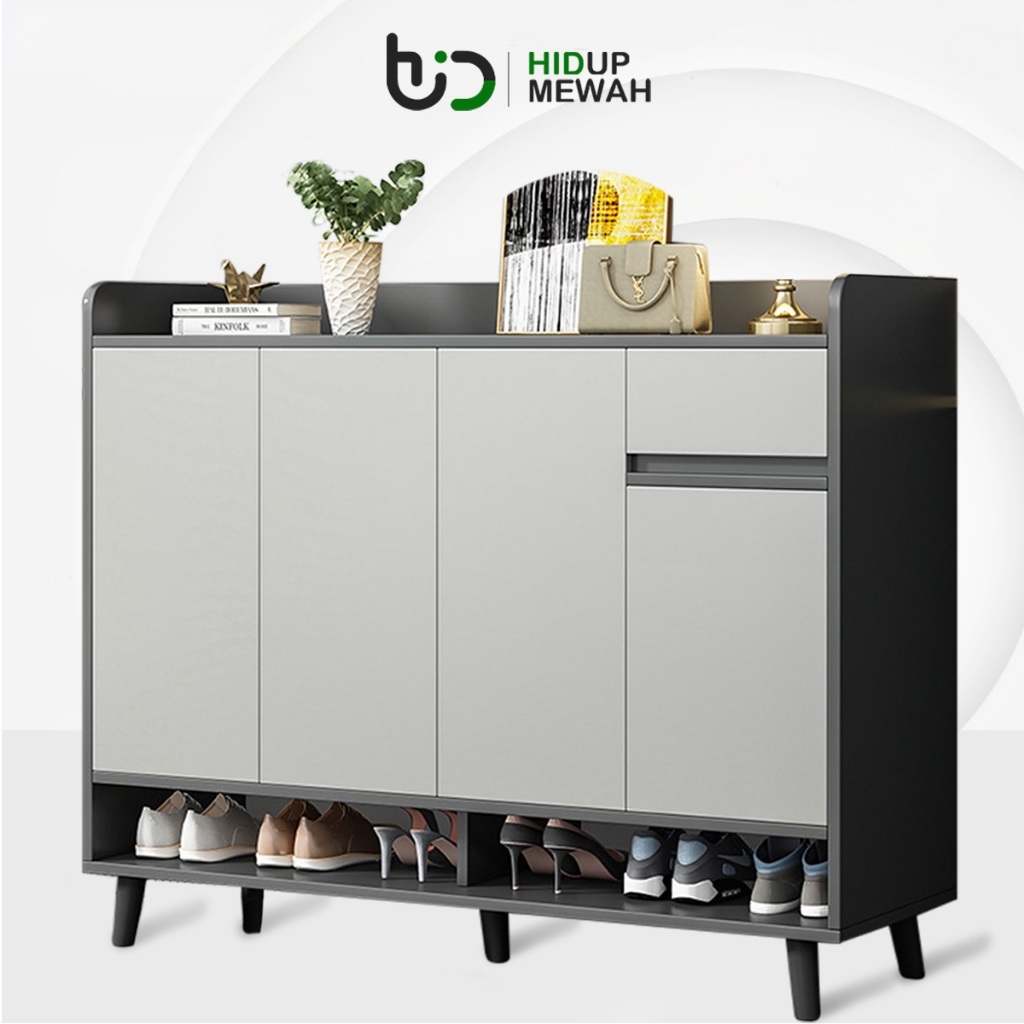 Jual HID Rak Serbaguna 120CM Rak Sepatu Kayu Minimalis Rak sepatu ...