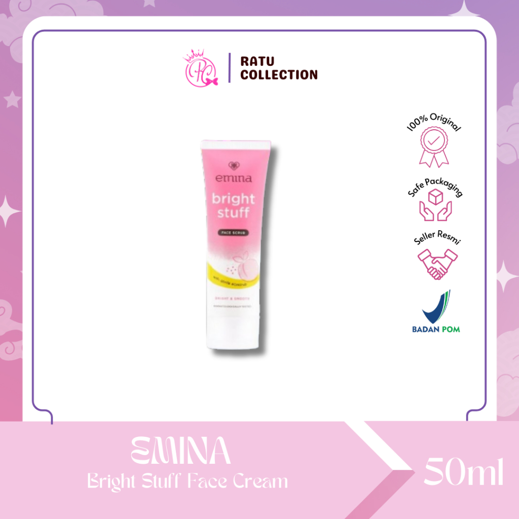 Jual Emina Bright Stuff Face Scrub 50 ml -Mengangkat sel kulit mati ...