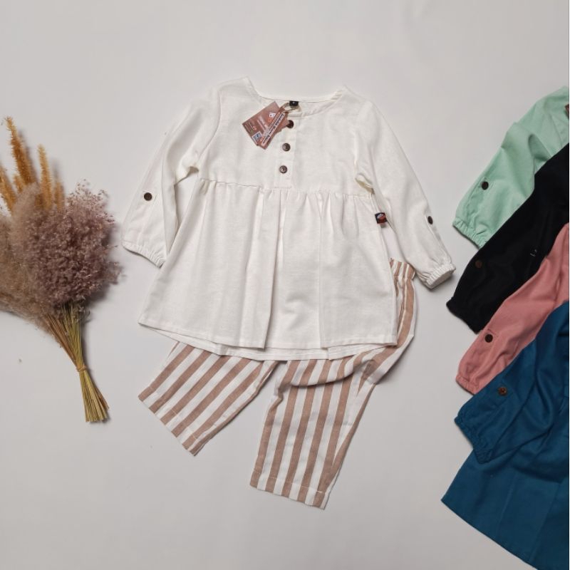 Jual AFIKA Tunik Set Kids - Setelan Tunik Anak usia 0-5 tahun Linen ...