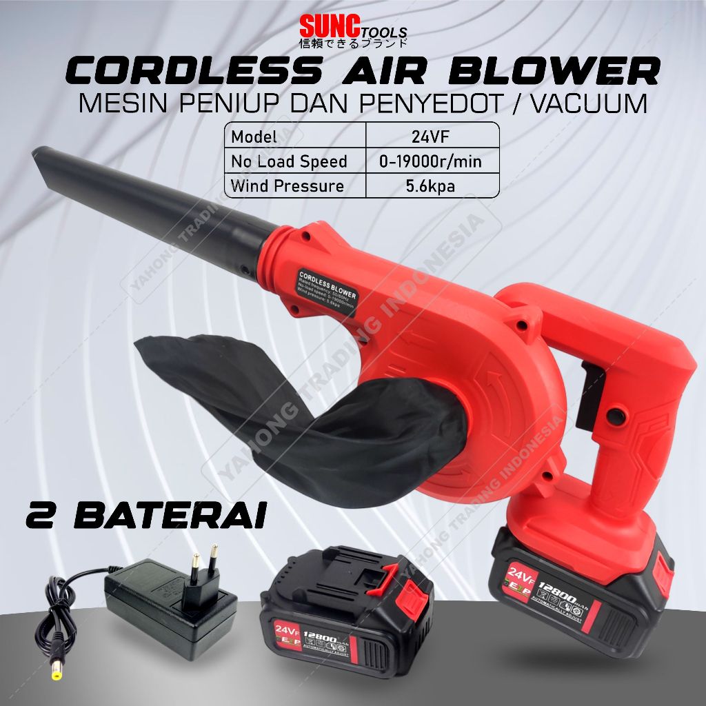 Jual Blower Angin Cordless Blower 24VF Mesin Peniup Angin Baterai SUNC ...