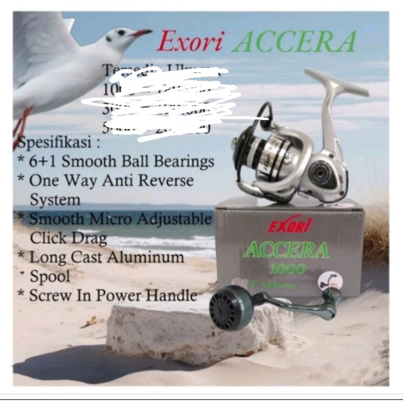 Jual Reel exori Accera 1000 6000 Power Handle | Shopee Indonesia
