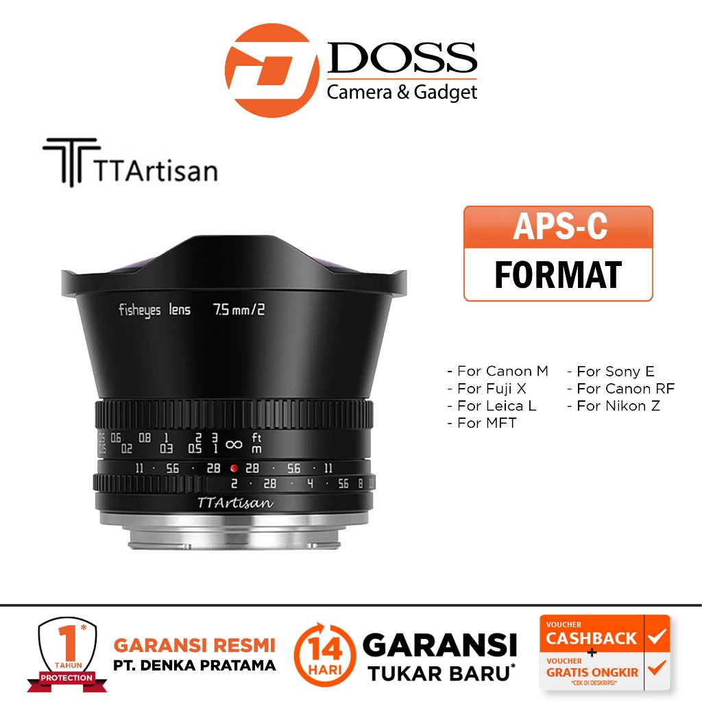 Jual TTArtisan 7.5mm f2 TTArtisans 7.5 mm f/2 APSC Lensa Kamera TT Artisan | Shopee Indonesia
