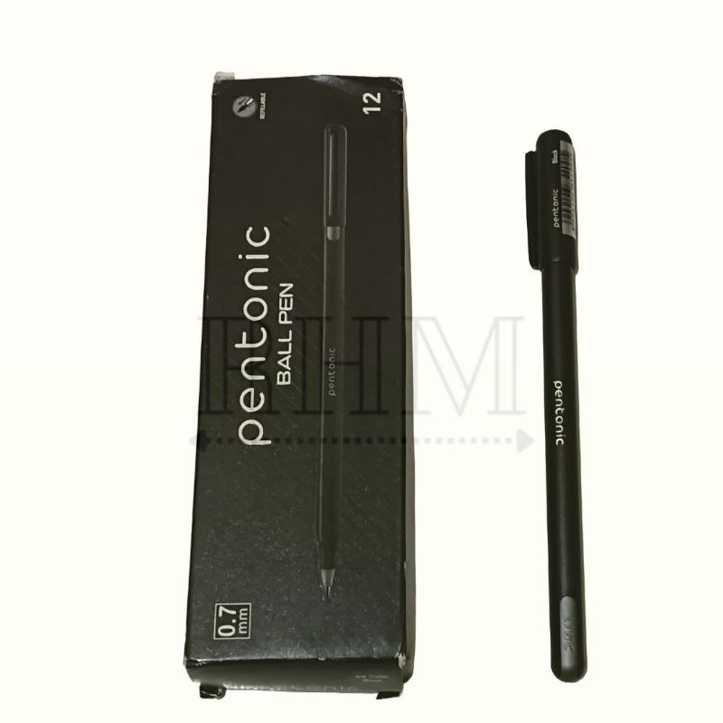 Jual Pulpen Pentonic Kantor & Sekolah Pentonic Hitam 1 Lusin ( 12 pcs ...