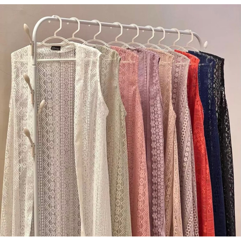 Jual OUTER BRUKAT KONDANGAN CARDIGAN BROKAT KONDANGAN LONG VEST OUTER ...