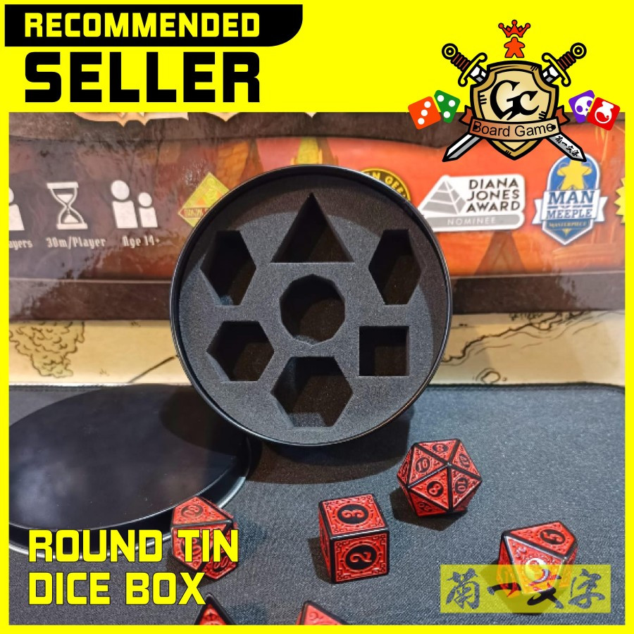 Jual Round Metal Tin Dice Box - For DnD Dice Set | Shopee Indonesia