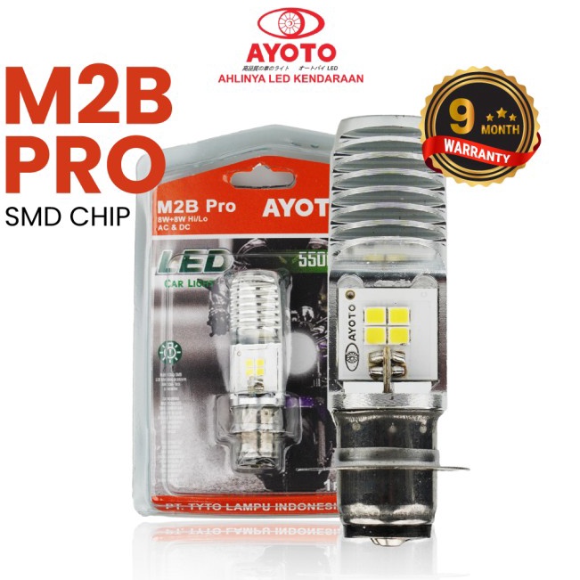 Jual Lampu LED Utama Motor Bebek Matic AYOTO M2B Pro H6 AC DC PNP 8 Watt | Shopee Indonesia