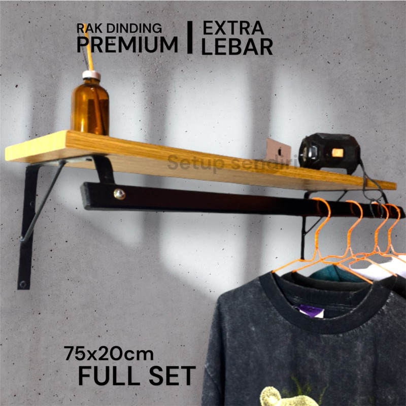 Jual Rak Gantungan Pakaian Ukuran 75x20cm Rak Gantungan Baju Besi Rak ...