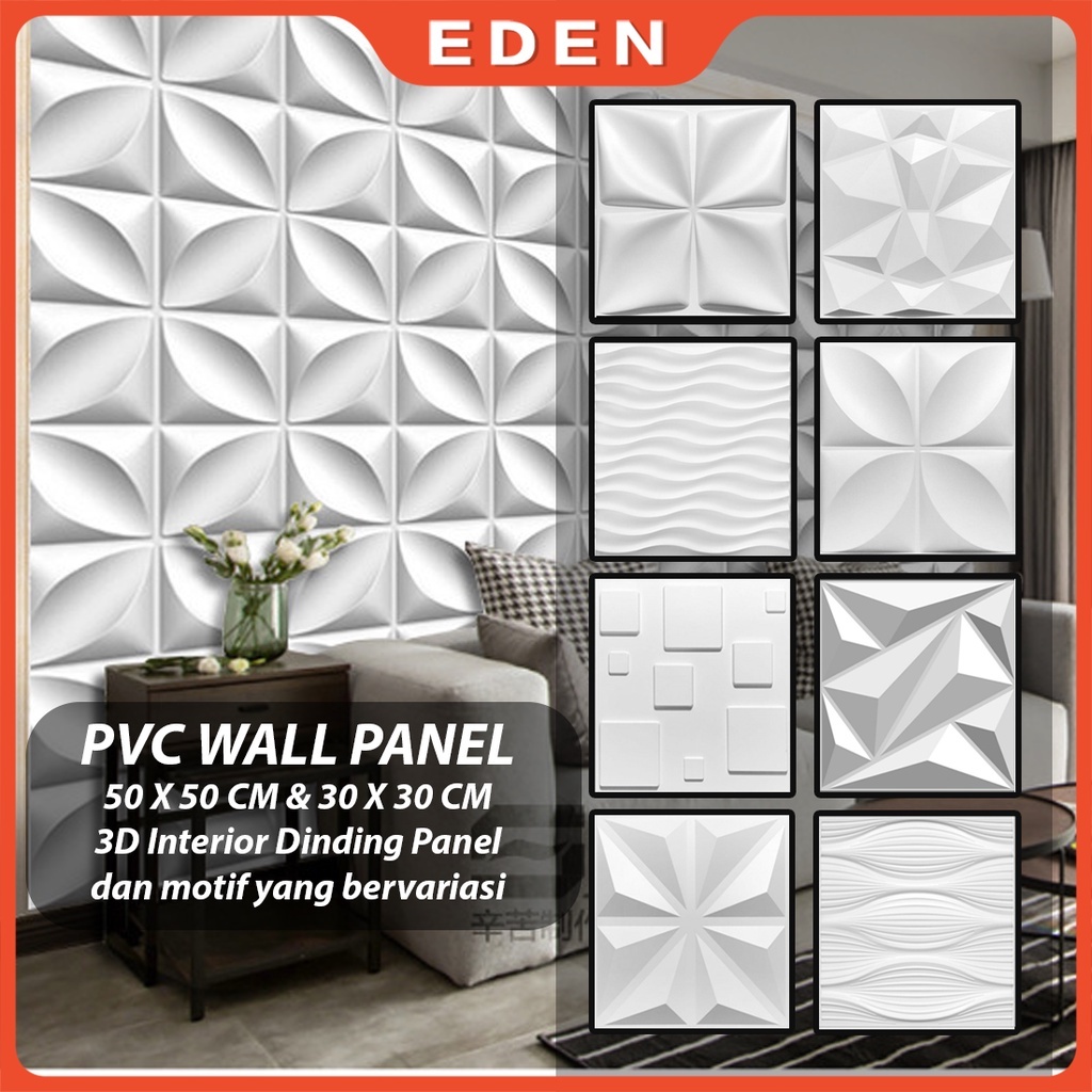 Jual Wall Panel 3D PVC Wallpanel Wallpaper Dinding / Wall Panel 50X50CM ...
