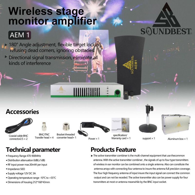 Jual Antena Mic Wireless Soundbest AEM 1 Original Antenna Penguat ...