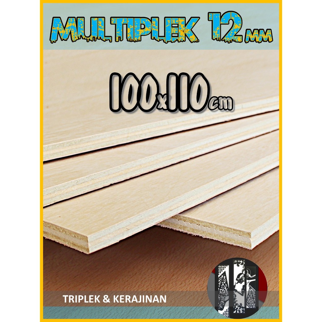 Jual Triplek 12mm 100x110 cm | Multiplek Plywood 12 mm 100x110 | 100 x ...