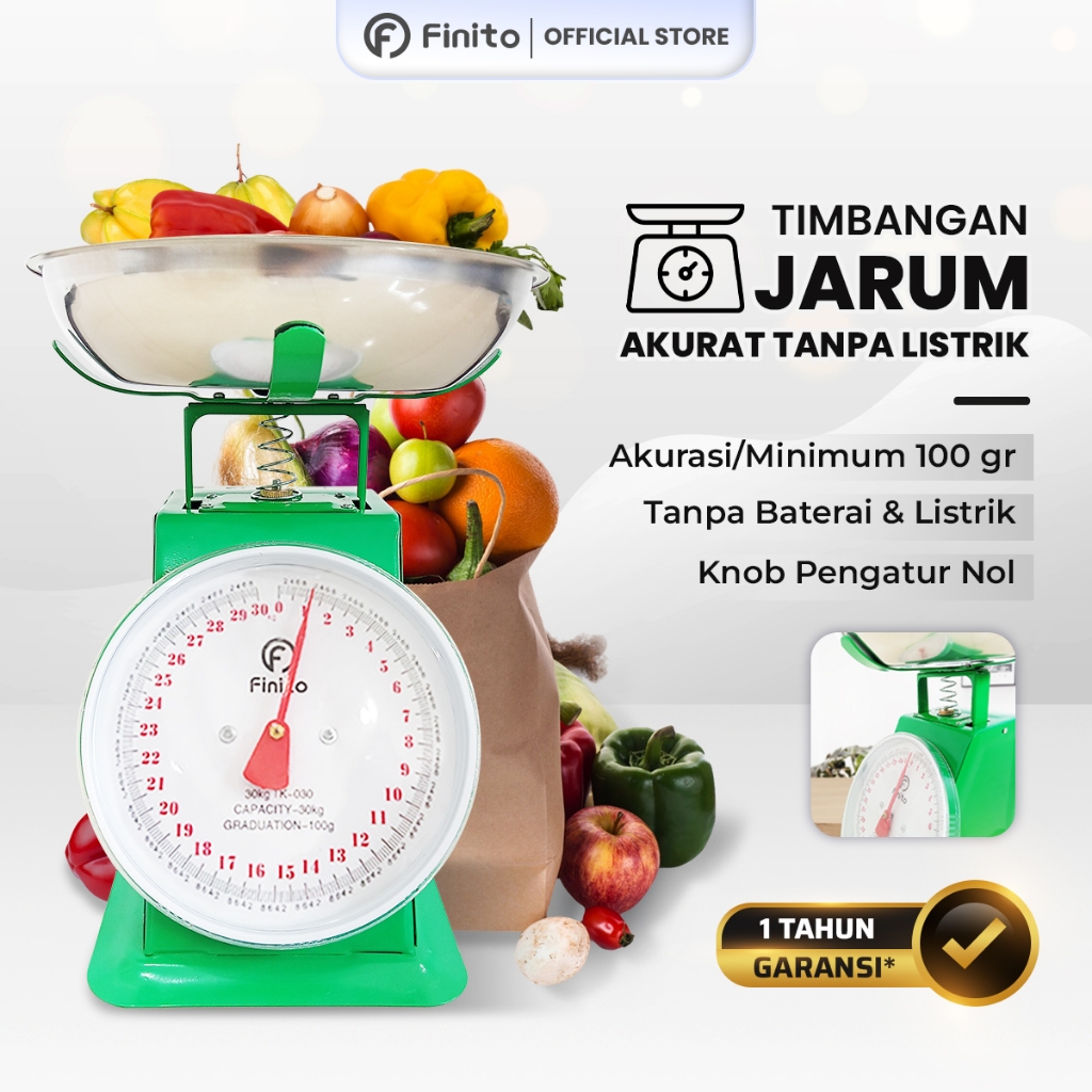 Jual Timbangan Buah Daging Analog Manual 20KG/30KG Timbangan Jarum Serbaguna 20 Kg/30 Kg ...