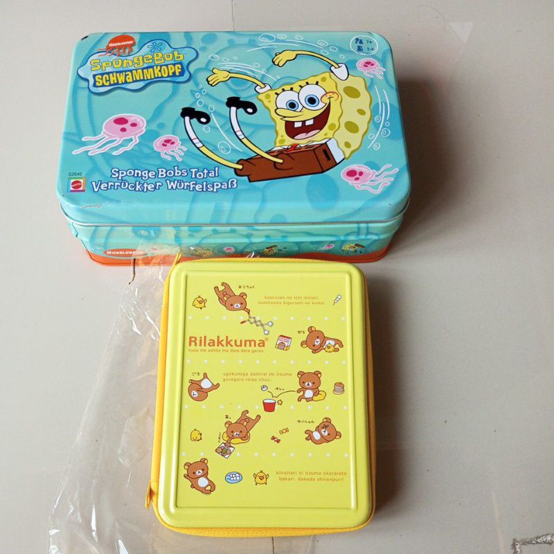 Jual Lelangan import kotak pensil plus box kaleng karakter anak ...