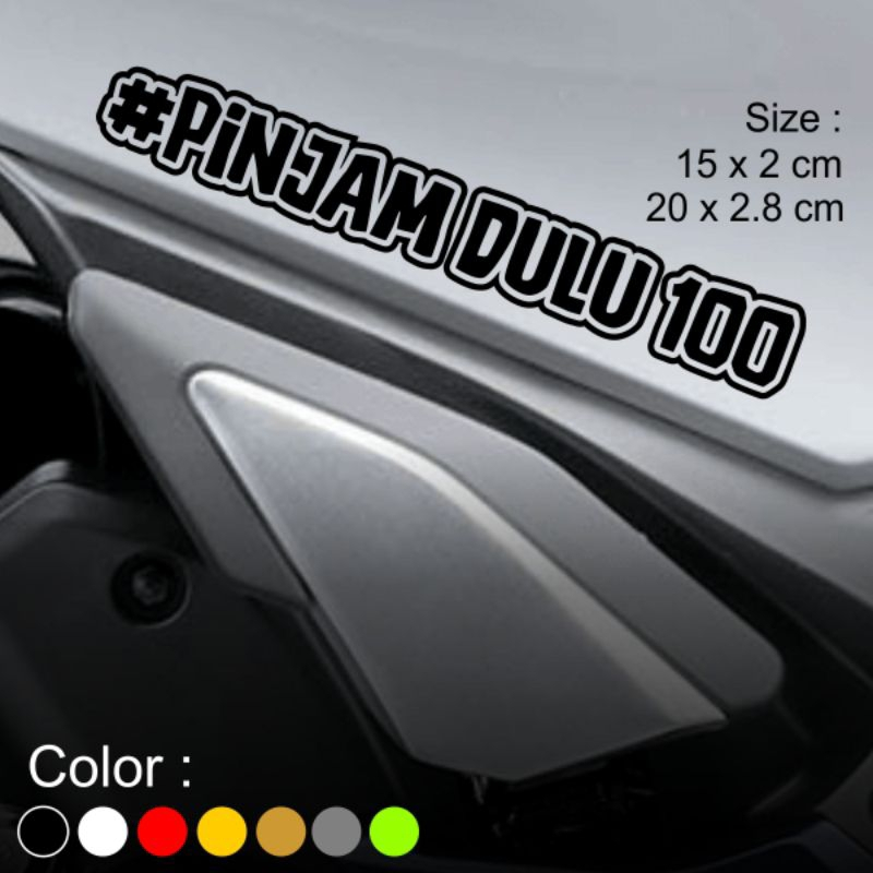Jual Stiker Cutting Pinjam Dulu 100 Reflektive 3d Variasi Motor Helm ...