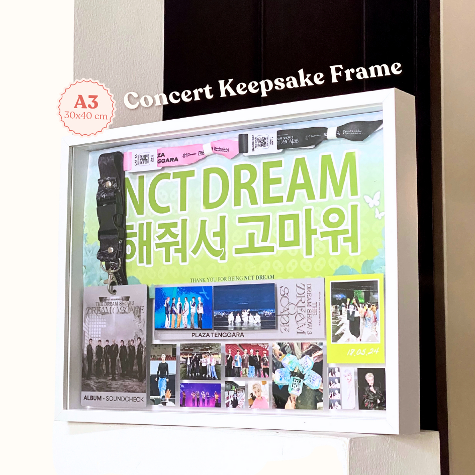 Jual [A3 Concert Keepsake Frame] Custom Frame Kenang-kenangan Konser ...