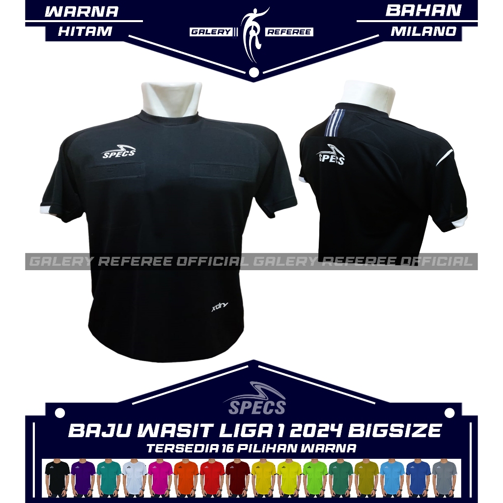 Jual wasit - Baju Wasit BIGSIZE SPECS LIGA 1 2024 ( 16 WARNA ) | Shopee ...