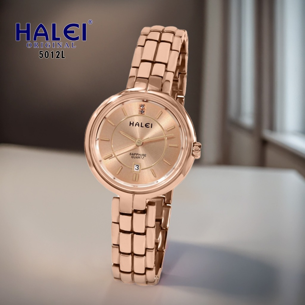 Jual Halei 5012 L Jam Tangan Wanita Halei Original Anti Air Rantai ...