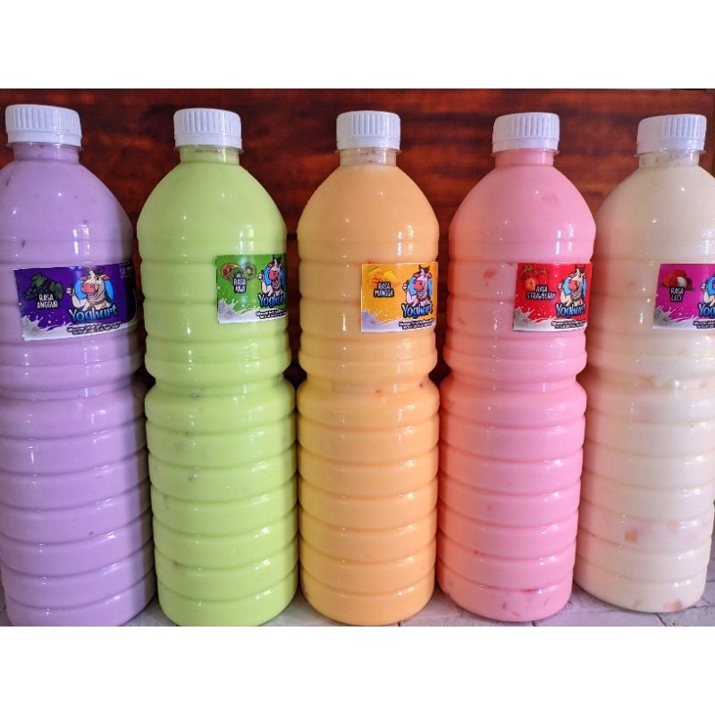 Jual Yoghurt Botol 1 Liter - Susu Olahan Fermentasi Homemade Aneka Rasa ...