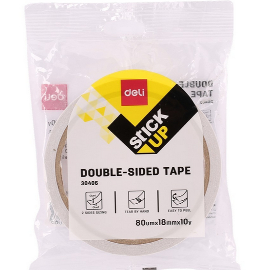 Jual Double Tape Merk Deli Lebar 18mm 30406 | Shopee Indonesia