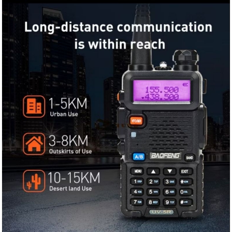 Jual Radio PTT Walkie Talkie Baofeng UV5R Dual Band 128 Saluran ...