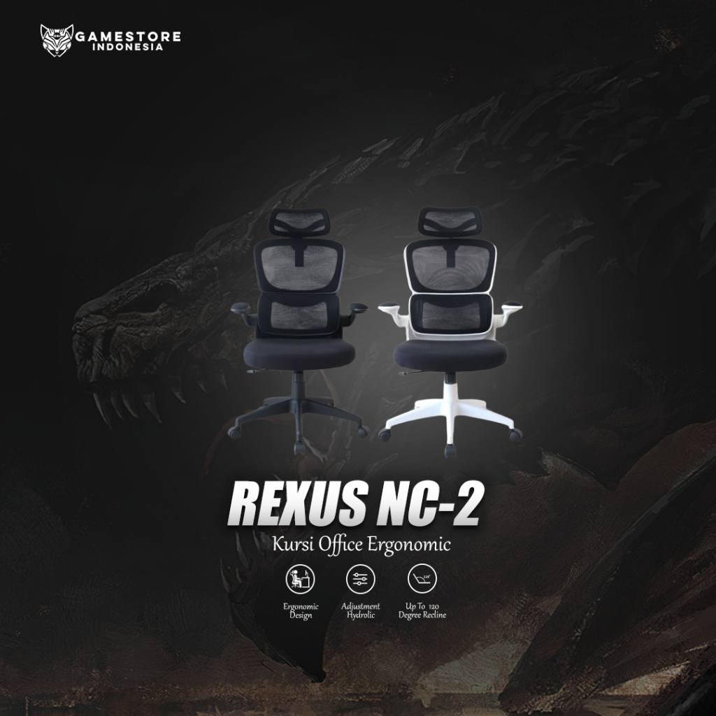 Jual Rexus Ergonomic Office Chair Kursi Kantor NC-2 / NC2 | Shopee ...