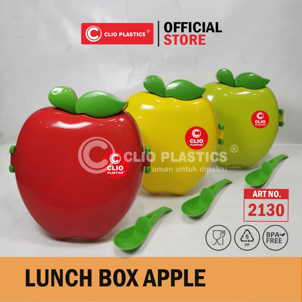 Jual Lunch Box Apel APPLE / Kotak Makan / Kotak Wadah Bekal Karakter ...