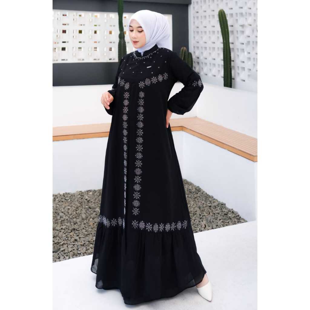 Jual Gamis Undangan Haruka Dress Ceruty Babydoll Premium Gamis Pesta ...