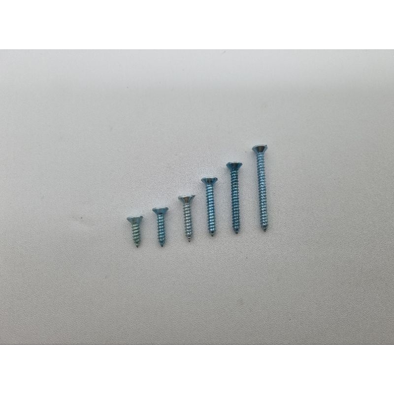 Jual skrup kayu kepala rata 6 mm / baut cacing 6mm - 100pcs | Shopee ...