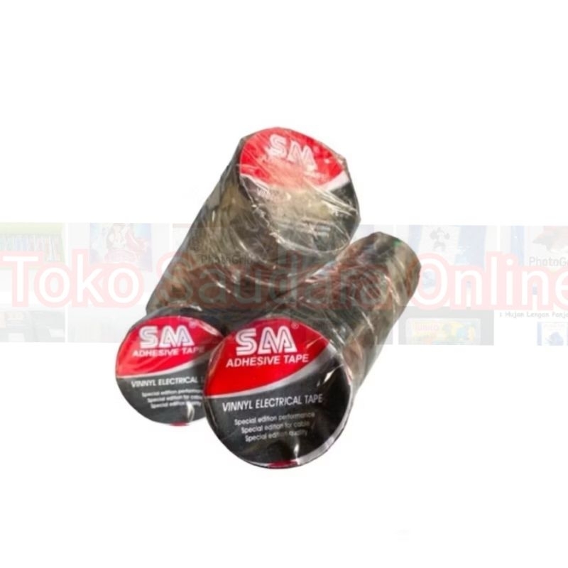 Jual Isolasi Selotip Isolatif Kabel Listrik SM Harga Grosir 10 Slop ...