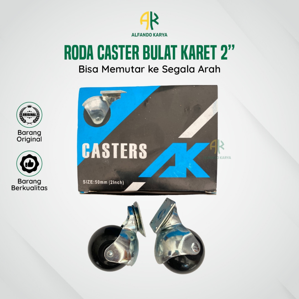 Jual Roda Caster Bulat 2" Bahan BesiTebal Kuat By Alfando Karya ...
