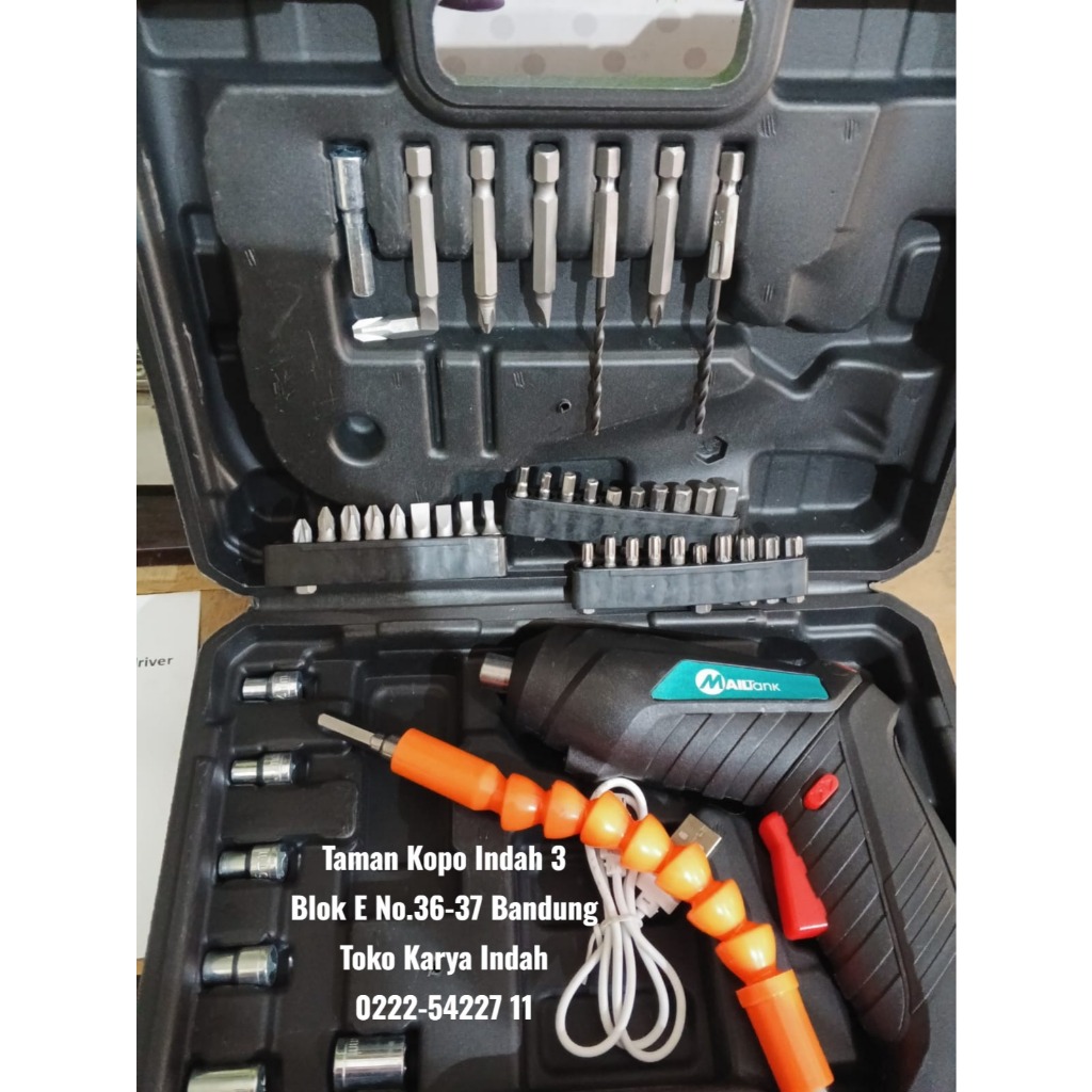 Jual CORDLESS Screwdriver 3.6V MAILTANK SH210 Mesin Bor Obeng Baterai ...