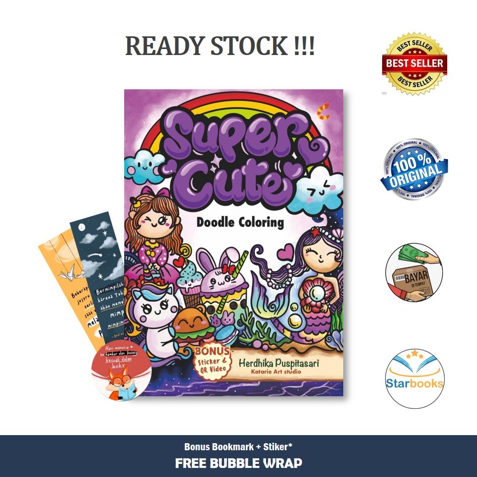 Jual C-Klik - Buku Super Cute: Doodle Coloring (Anak) | Shopee Indonesia