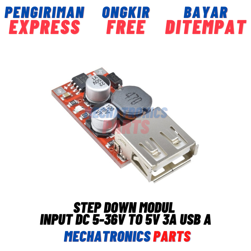 Jual Step Down Modul Input DC 5-36V To 5V 3A USB A Power Module ...