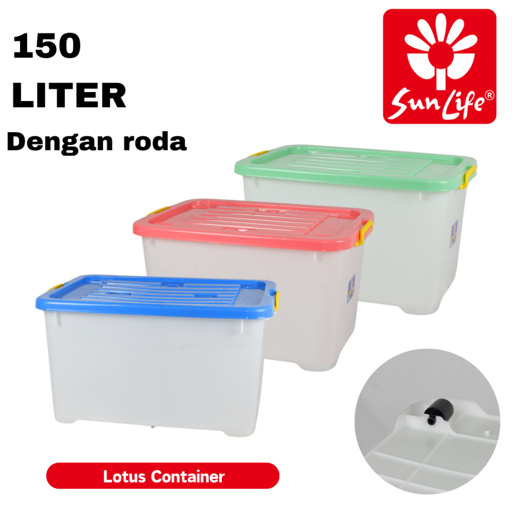 Jual Sunlife Lotus Container 150 Liter Container Besar Plastik Dengan ...