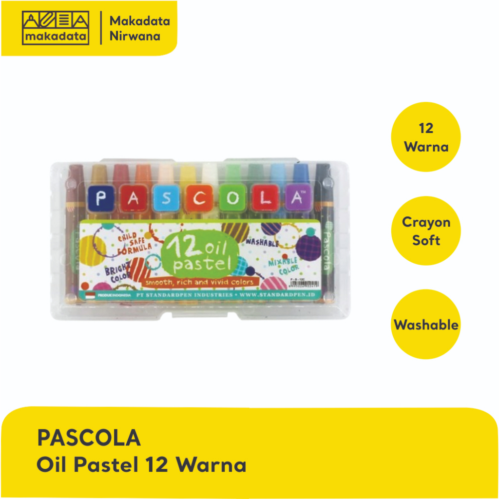Jual PASCOLA CRAYON/OIL PASTEL ISI 12 WARNA (1 PCS) | Shopee Indonesia