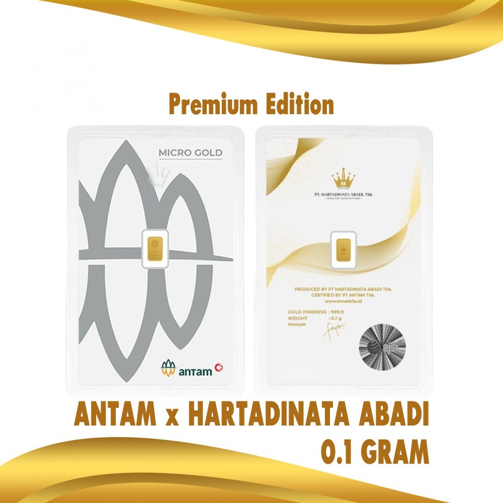 Jual Gold Logam Micro Gold Antam Hartadinata 0.1Gram Premium Series ...