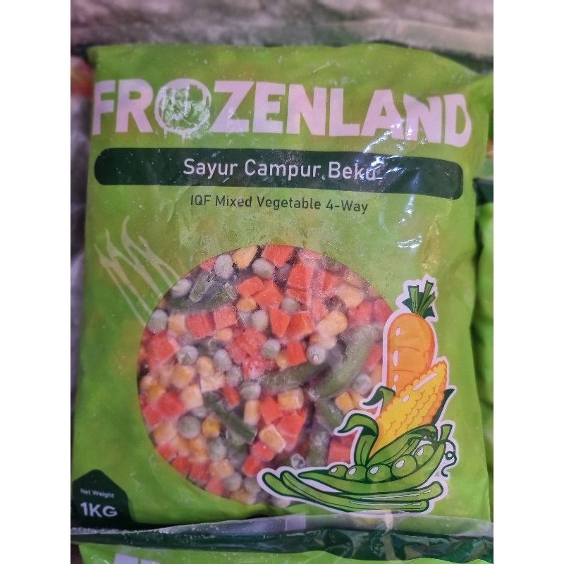 Jual Mix Vegetables Sayuran Frozenland kemasan 1kg / Mix Vegetable ...