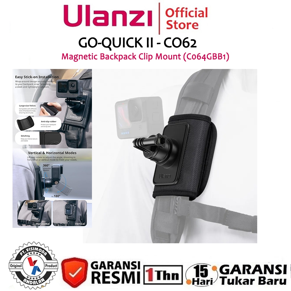 Jual Ulanzi CO62 Go-Quick ll Magnetic Backpack Clip Mount (C064GBB1 ...
