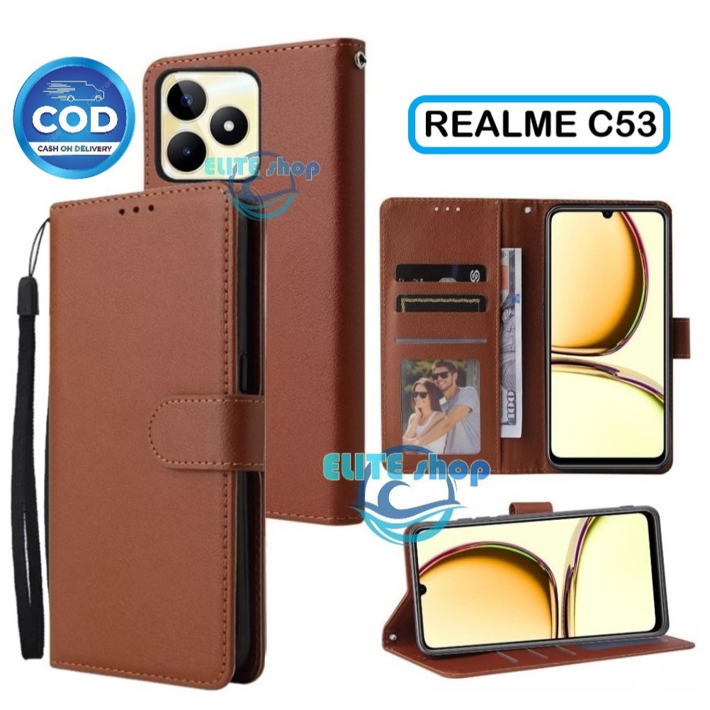 Jual Flip Case REALME C53 Case Wallet Kulit Casing Dompet Case Wallet ...
