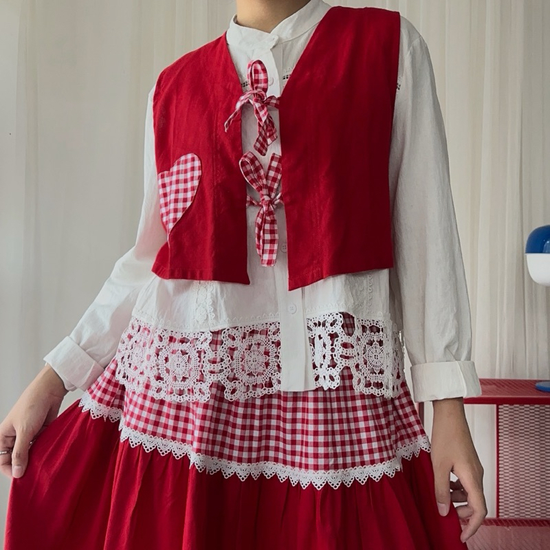 Jual RUBY RED RIBBON VEST | Shopee Indonesia
