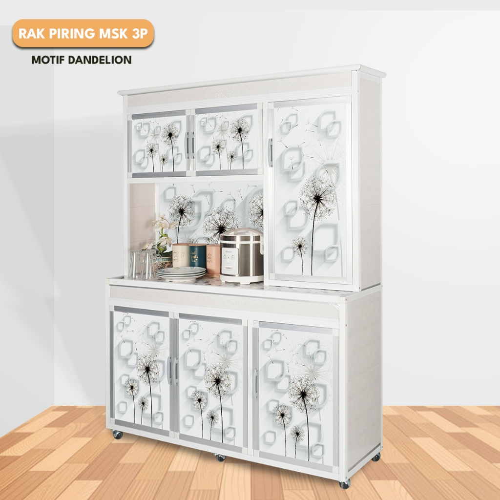 Jual Rak Piring MSK3P Lemari Rak Piring Penyimpanan Makanan 3 Pintu ...