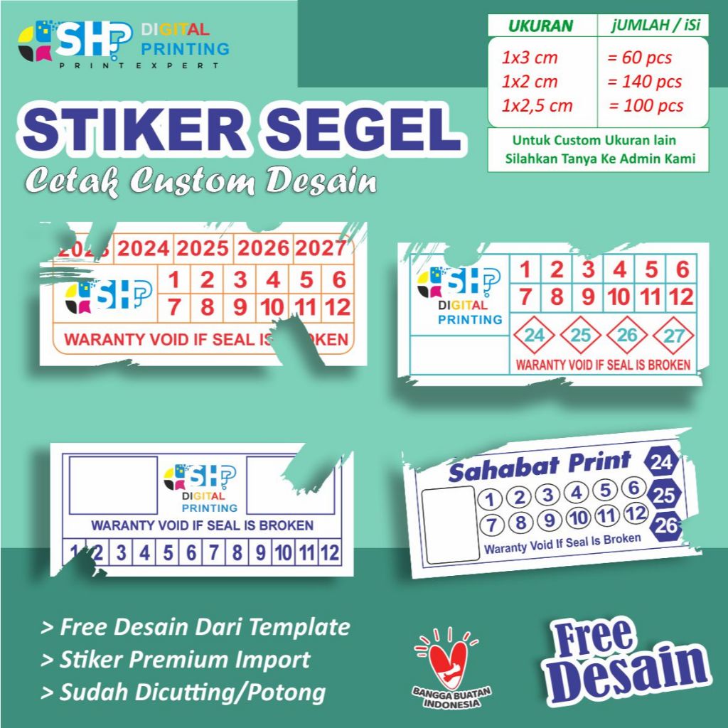Jual Setiker Segel Garansi pecah telur Stiker Warranty Gratis Desain ...