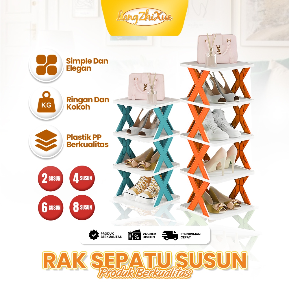 Jual Rak Sepatu Multifungsi Lemari Sepatu Kombinasi DIY Artefak ...