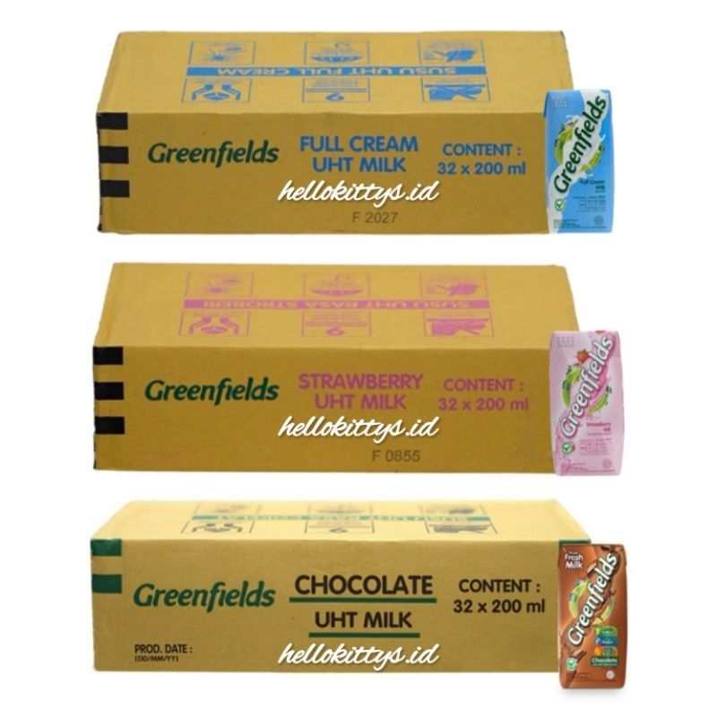 Jual Greenfields Susu UHT 32 X 200ml (FREE PACKING AMAN) | Shopee Indonesia